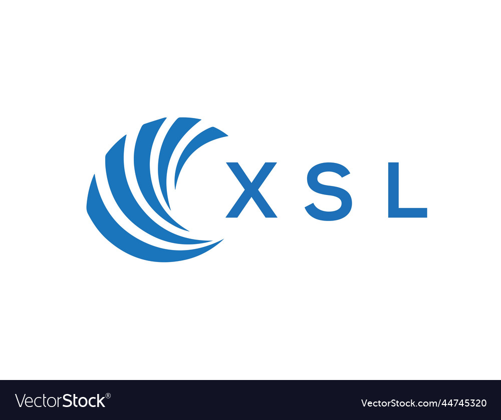 Xsl letter logo design on white background Vector Image