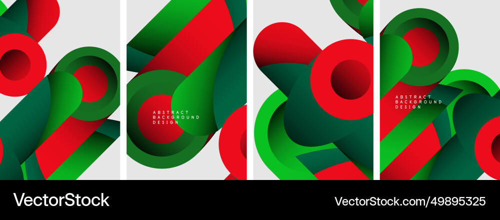 Abstract round shapes and circles poster designs Vector Image