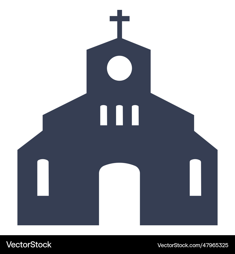 Catholic church design abbey Royalty Free Vector Image