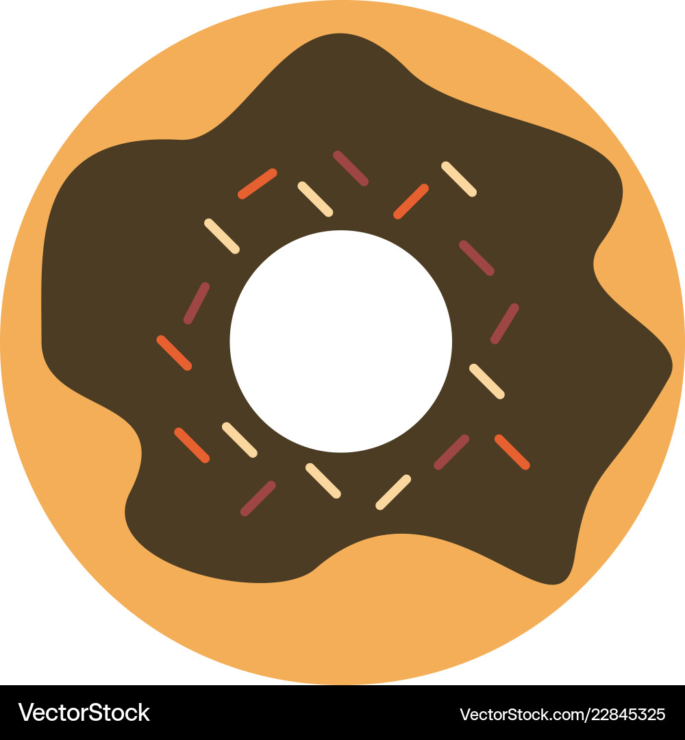 Donut dessert food Royalty Free Vector Image - VectorStock