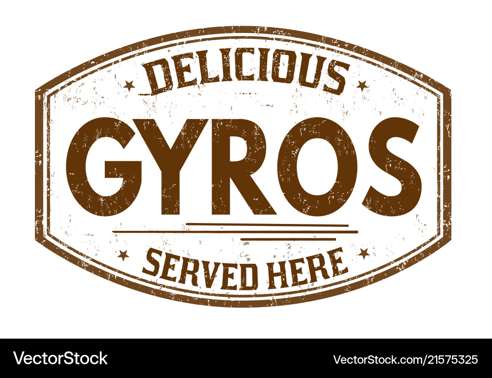 Gyros sign or stamp Royalty Free Vector Image - VectorStock