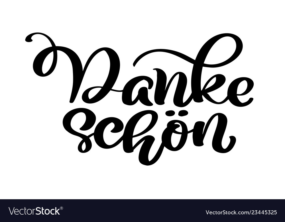 Hand drawn lettering danke schon elegant Vector Image Hand drawn lettering danke schon elegant Vector Image