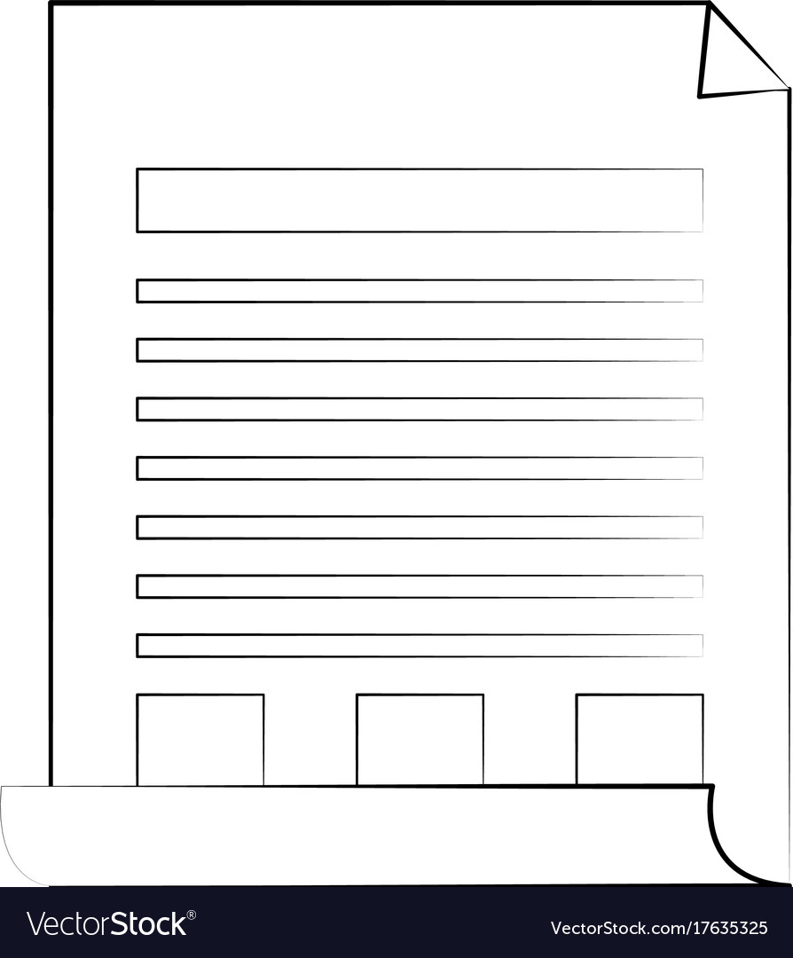 Paper document Royalty Free Vector Image - VectorStock