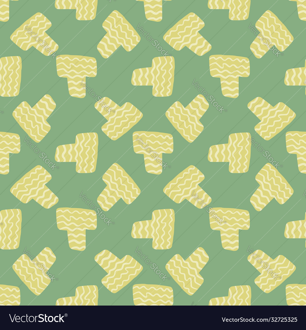 Random seamless pattern with yellow elements Vector Image