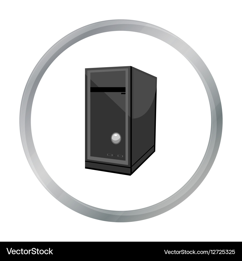 System unit icon in cartoon style isolated Vector Image