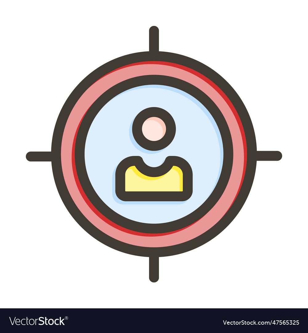 Targeted thick line filled colors for personal Vector Image