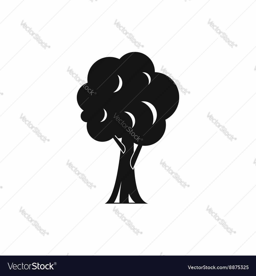 Tree icon in simple style Royalty Free Vector Image