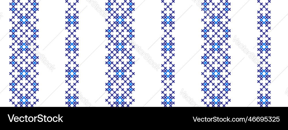 Ukrainian blue striped pattern of cornflower Vector Image