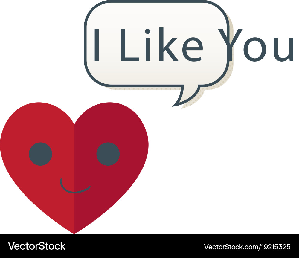 Valentine day i like you image Royalty Free Vector Image
