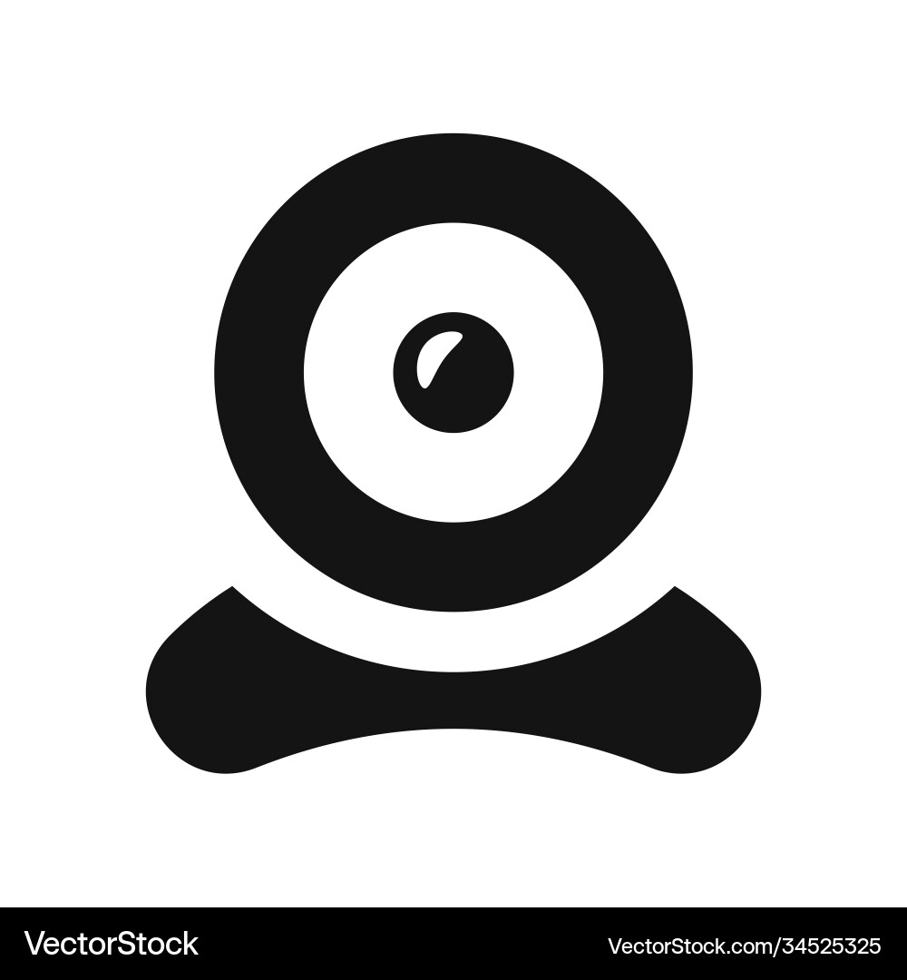 Webcam sign icon template digital black isolated Vector Image