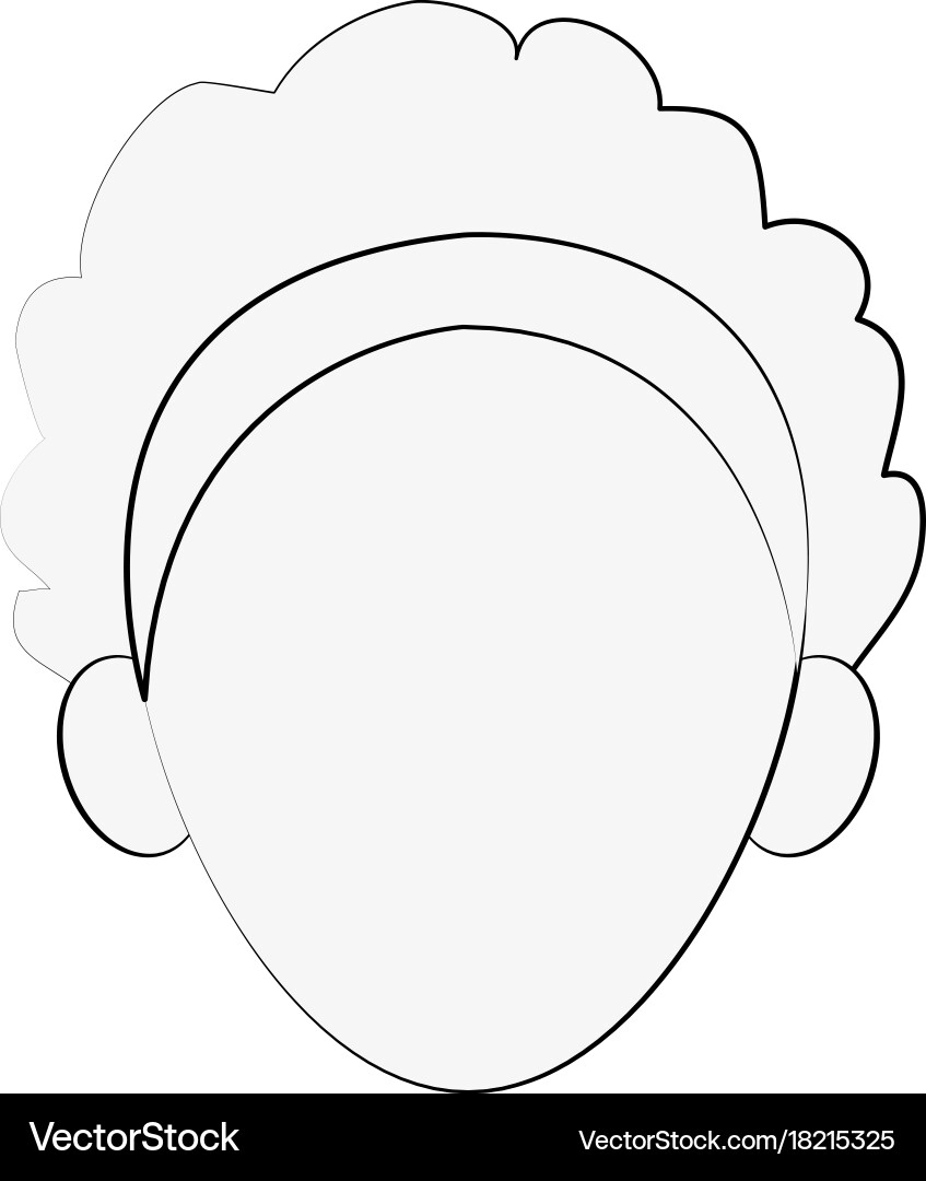 Woman avatar head icon image Royalty Free Vector Image