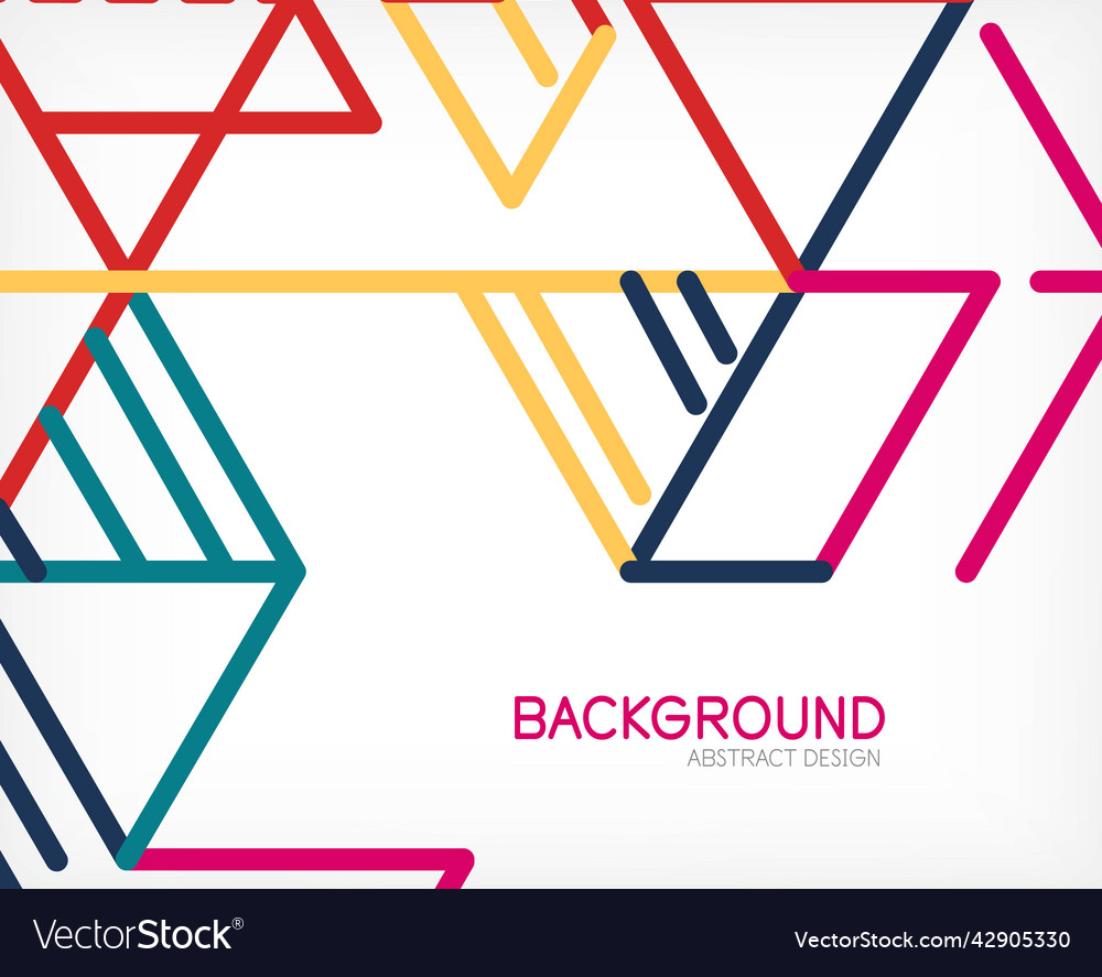 Abstract background color lines on white Vector Image