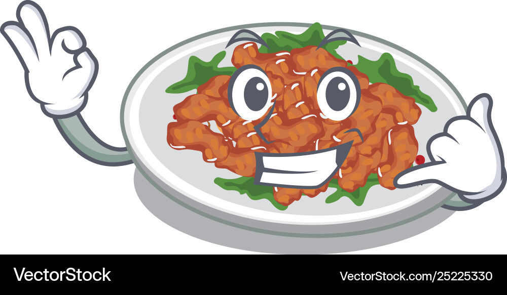 Call me sesame chicken in character shape Vector Image
