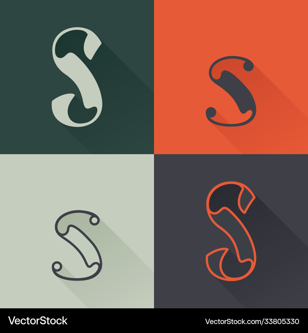 Classic s letter logo set in renaissance style Vector Image