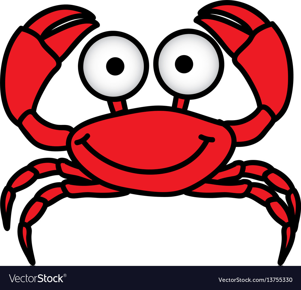 Happy Crab Clipart Silhouette