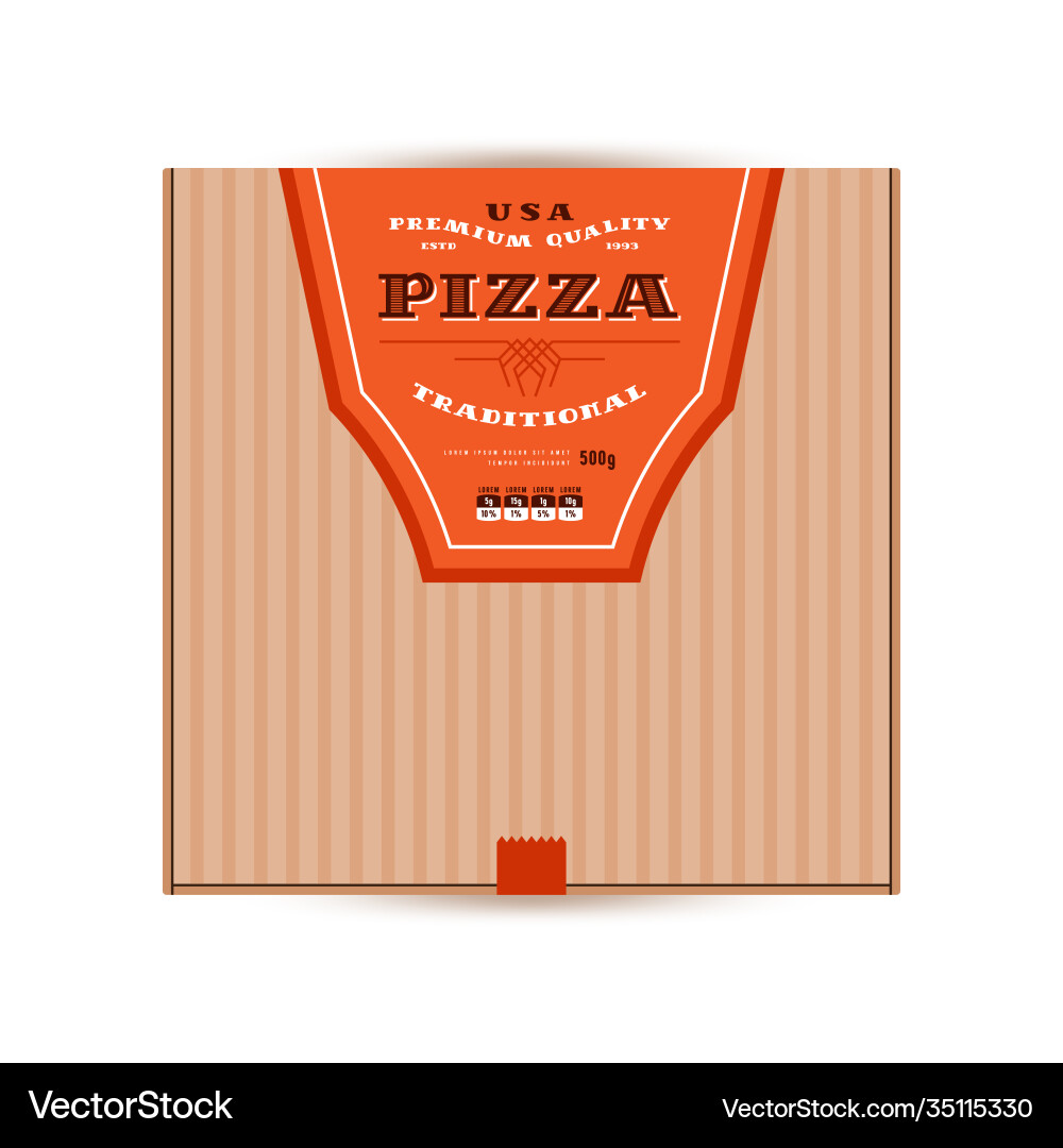 Label design for box pizza in western style Vector Image