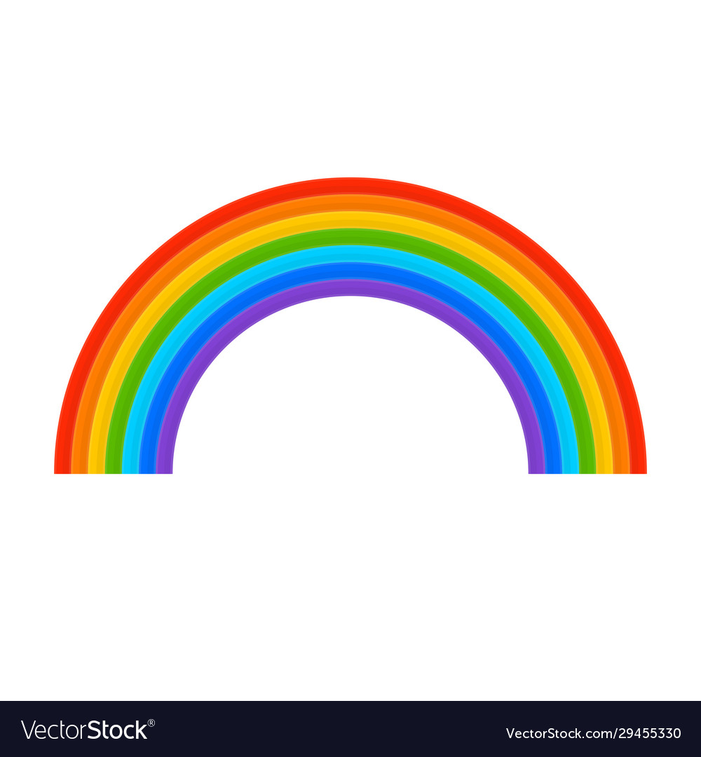 Rainbow icon flat spectrum Royalty Free Vector Image
