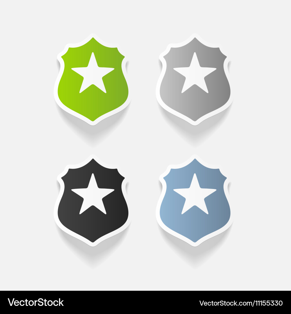 Realistic design element police badge Royalty Free Vector