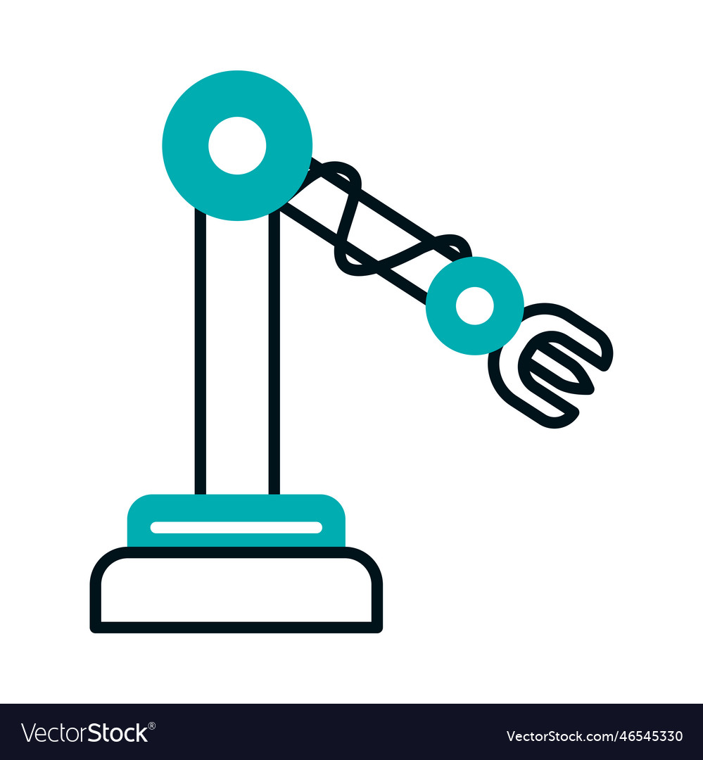 Robot arm technology Royalty Free Vector Image