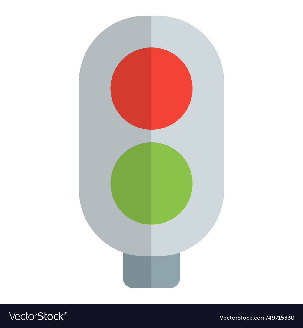 Traffic signal for road intersection control Vector Image