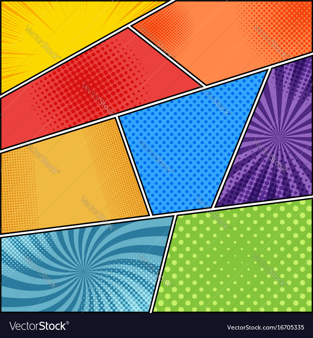 Comic bright book background Royalty Free Vector Image