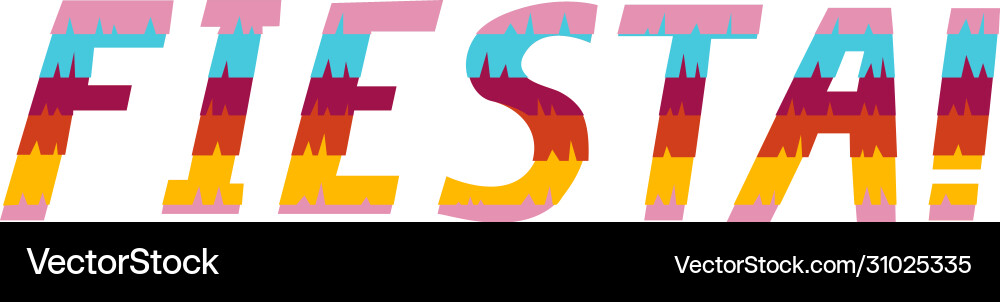 Fiesta word performed in a pinata style Royalty Free Vector