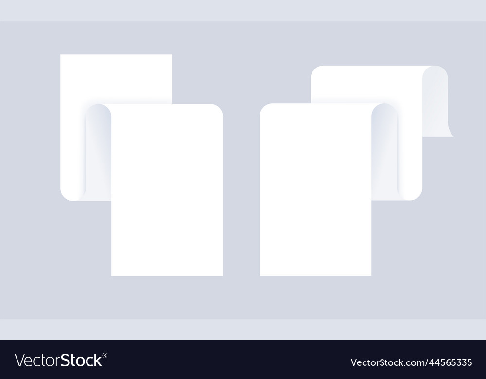 Long paper document Royalty Free Vector Image - VectorStock