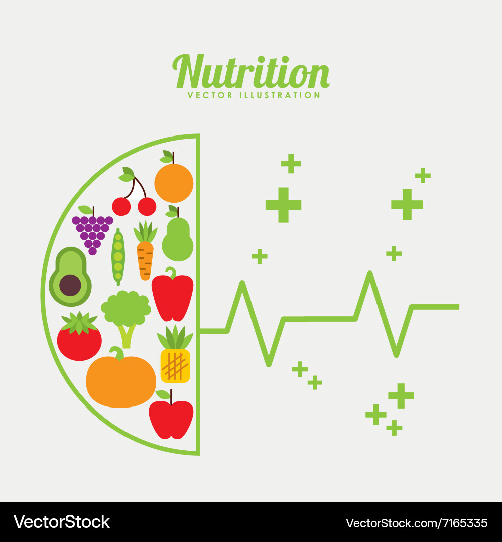 Nutrition and health design Royalty Free Vector Image