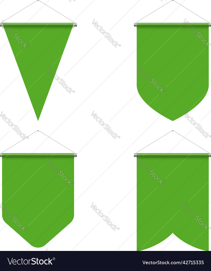 Pennant set Royalty Free Vector Image - VectorStock
