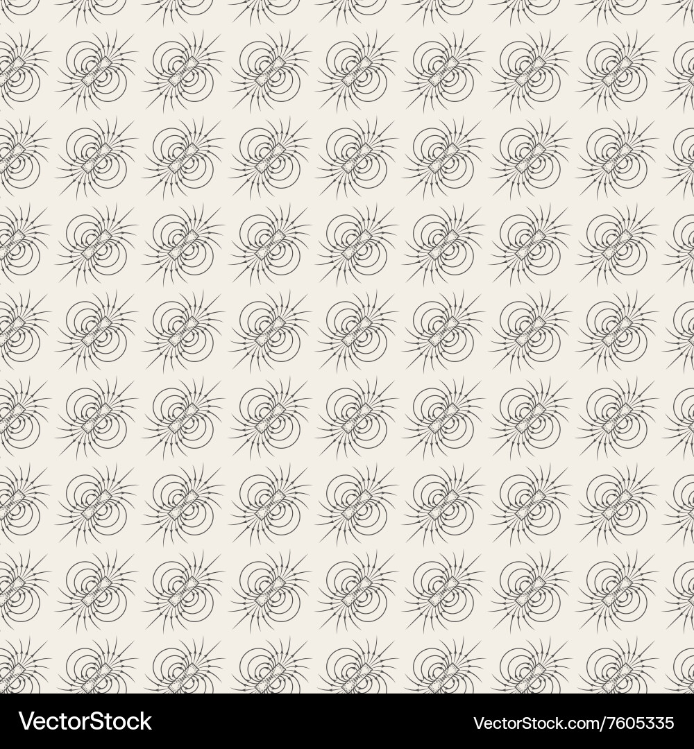 Seamless pattern of magnetic field Royalty Free Vector Image