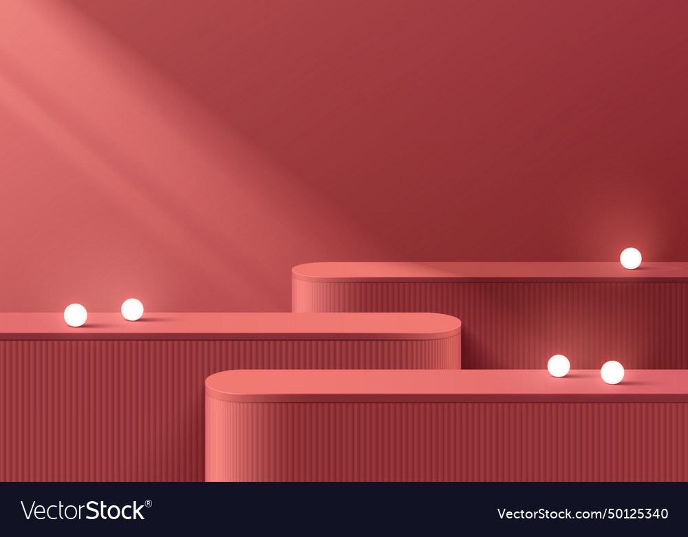 Abstract 3d christmas background with realistic Vector Image