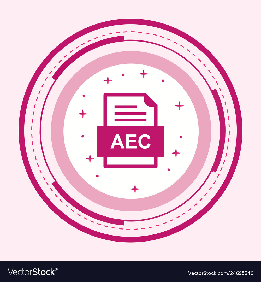 Aec file document icon Royalty Free Vector Image