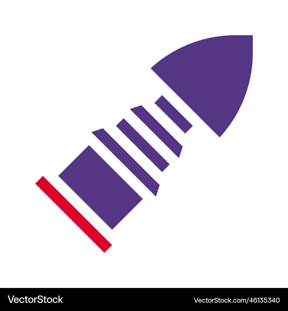 Bullet icon solid red purple style military army Vector Image