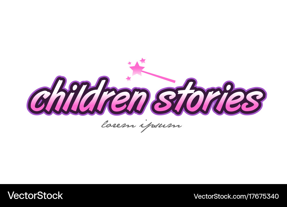 Children word text logo icon design concept idea Vector Image