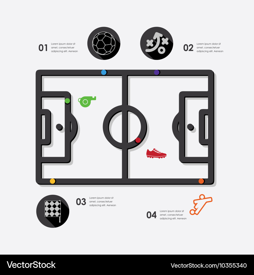 Football infographic Royalty Free Vector Image