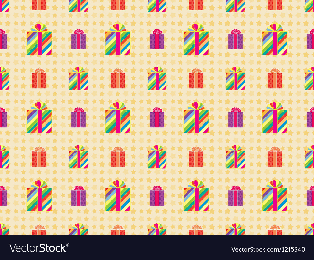 Pattern with presents Royalty Free Vector Image