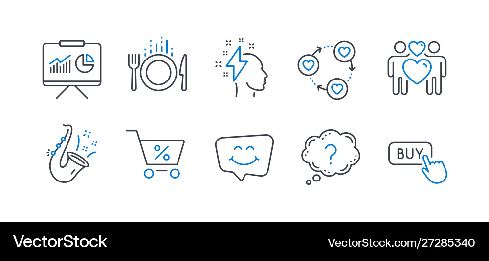 Set business icons such as question mark Vector Image