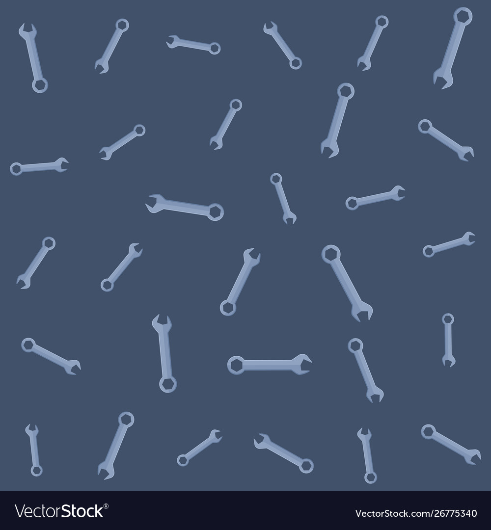 Wrenchs construction tools background pattern Vector Image