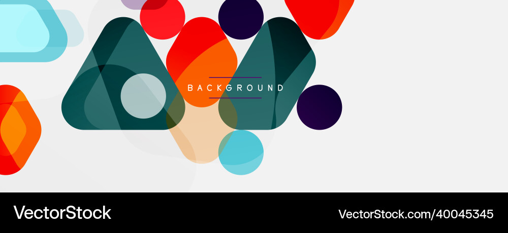 Abstract round geometric shapes and circles Vector Image