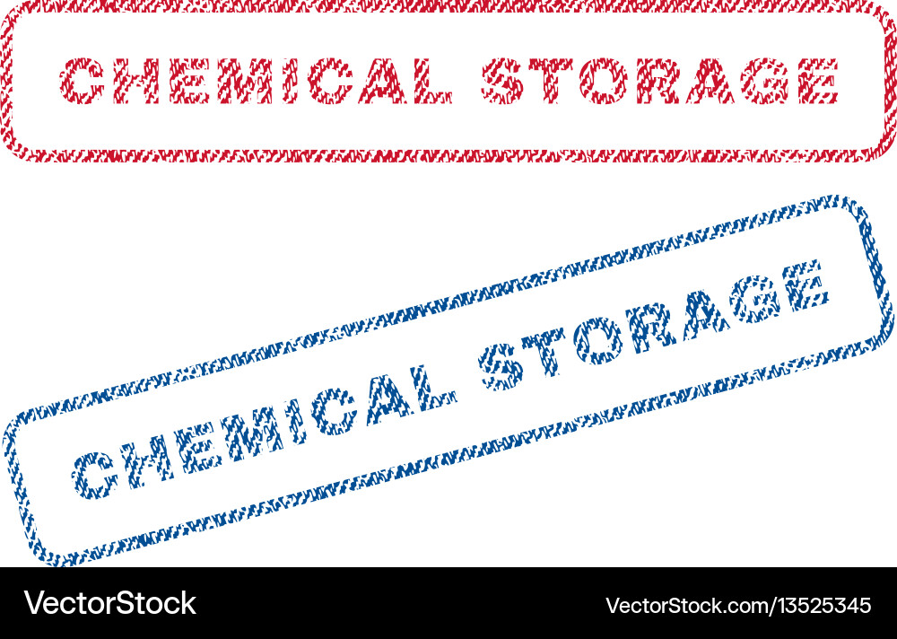 Chemical storage textile stamps Royalty Free Vector Image