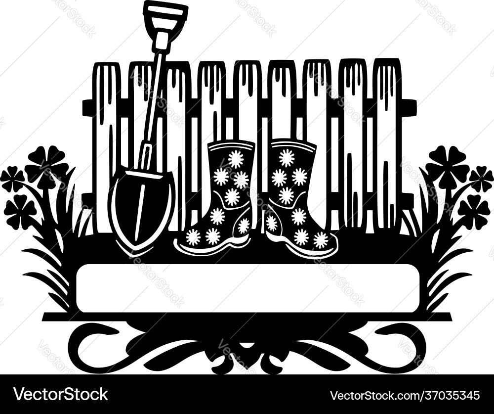Farm decor stencil isolated on a white Royalty Free Vector