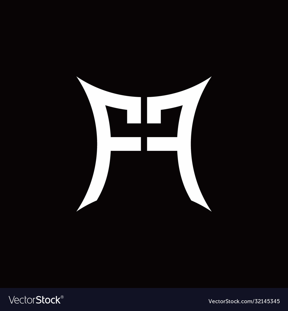 Ff monogram logo with sharped shape design Vector Image