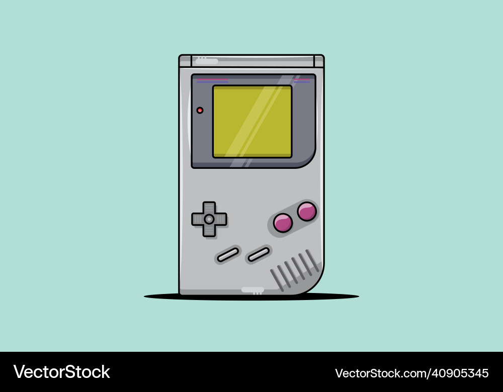 Grey color of game console Royalty Free Vector Image