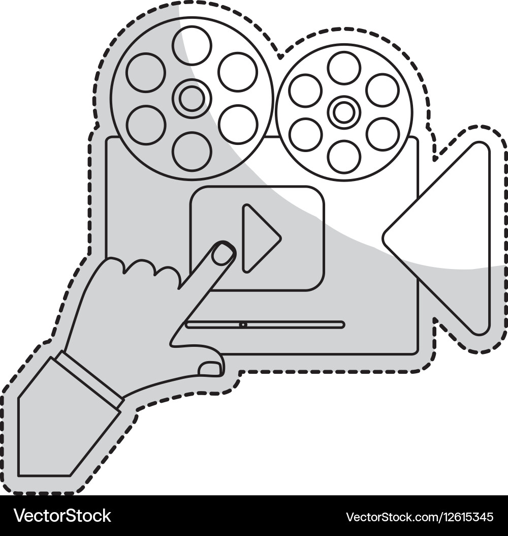 Movie or video related icon image Royalty Free Vector Image