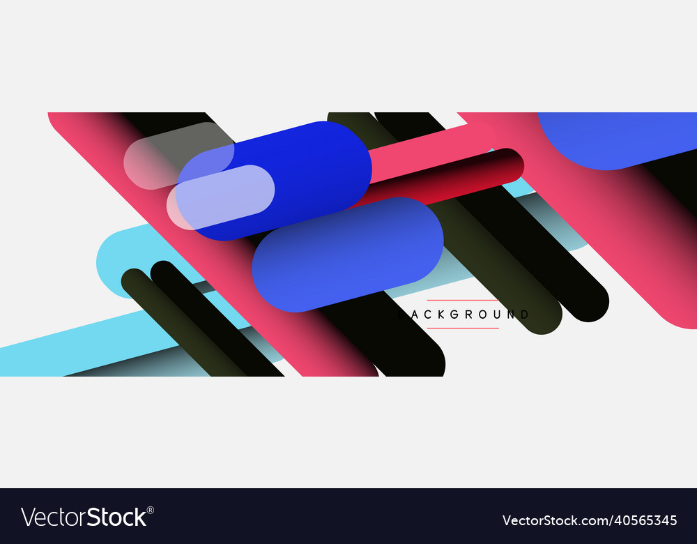 Overlapping round shapes and lines background Vector Image