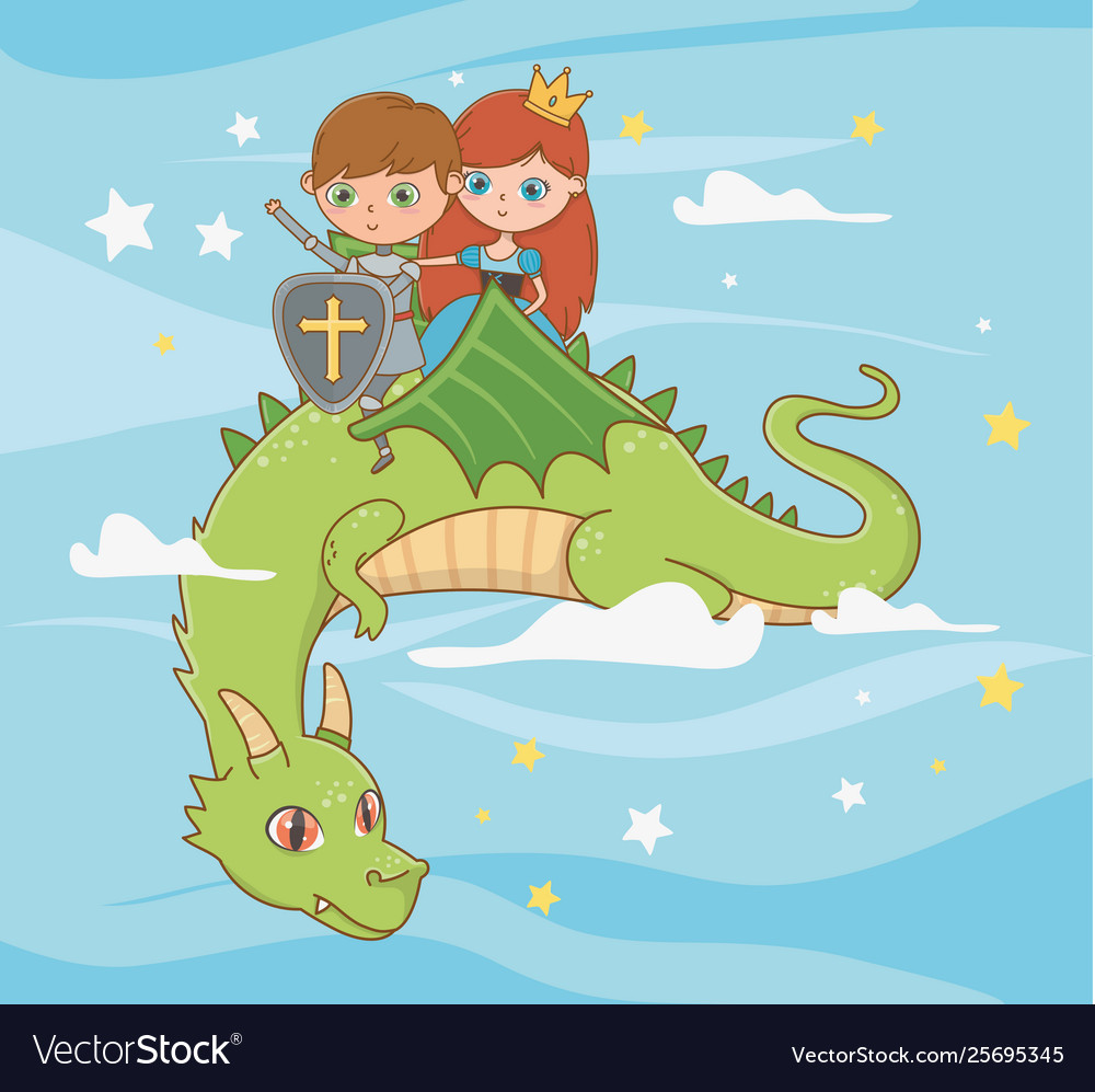 Princess Knight And Dragon Knight Princess And Dragon Drawing By Milen