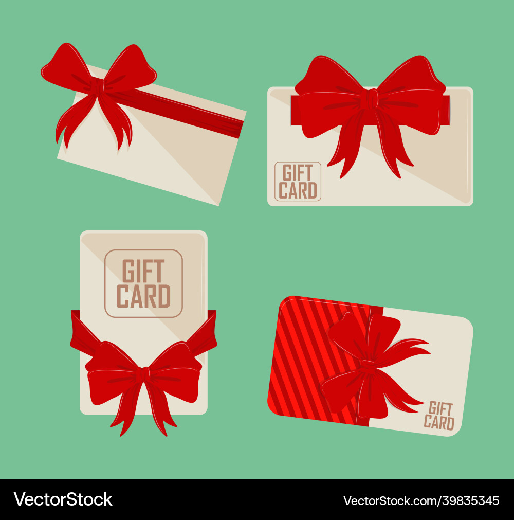 Set of gift cards Royalty Free Vector Image - VectorStock