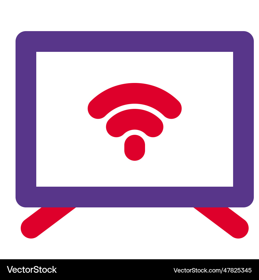 Smart tv with wifi connectivty for streaming Vector Image