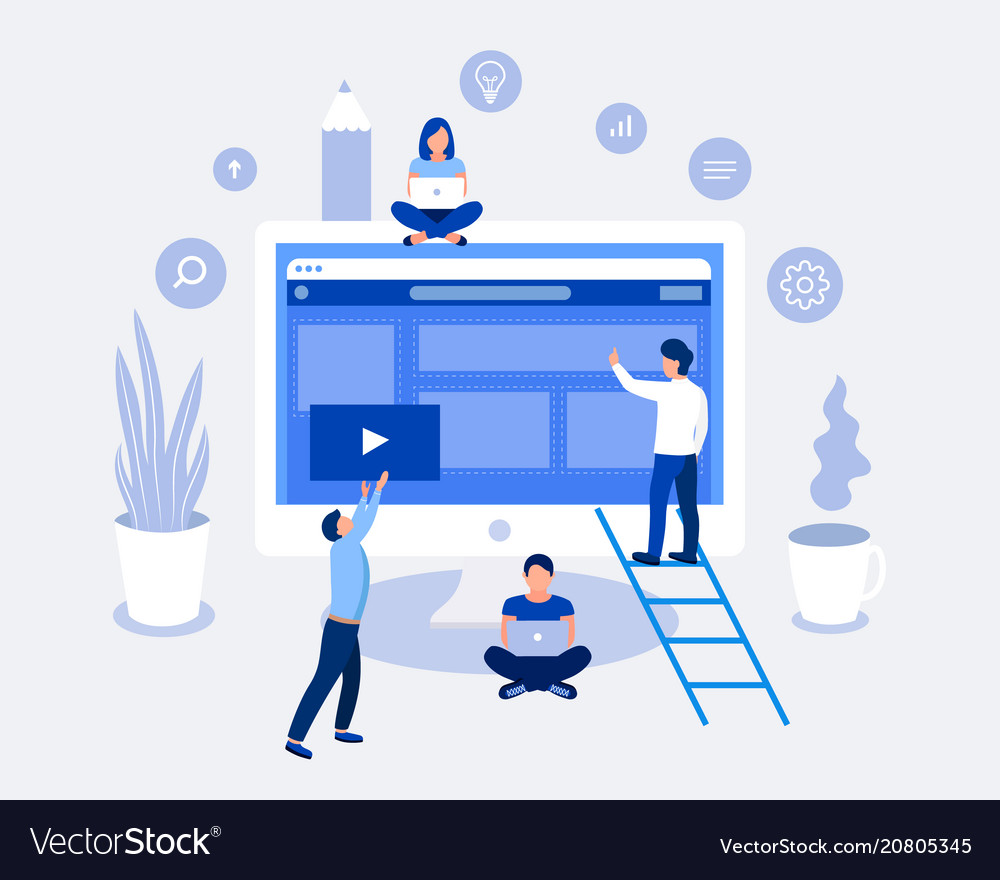 Web development design concept Royalty Free Vector Image Web development design concept Royalty Free Vector Image