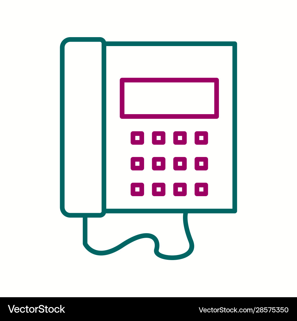 Beautiful phone line icon Royalty Free Vector Image